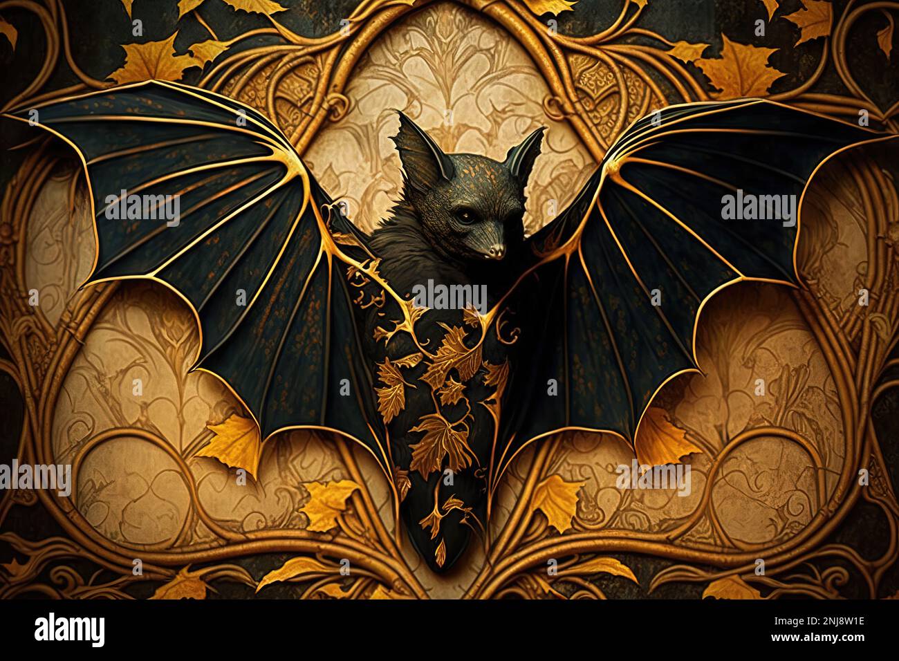 Golden bat poster hi-res stock photography and images - Alamy