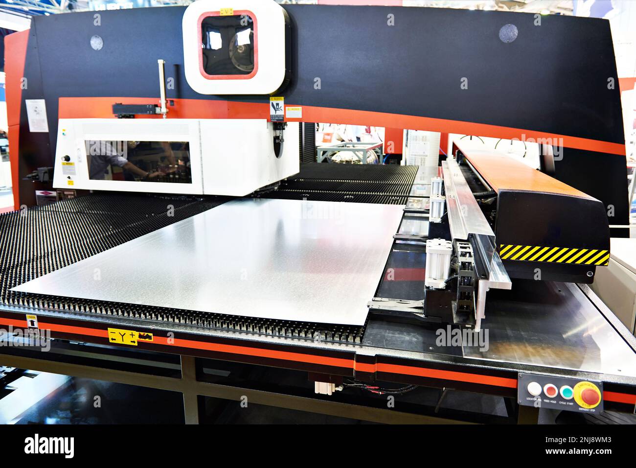 Electromechanical coordinate turret punch press Stock Photo - Alamy