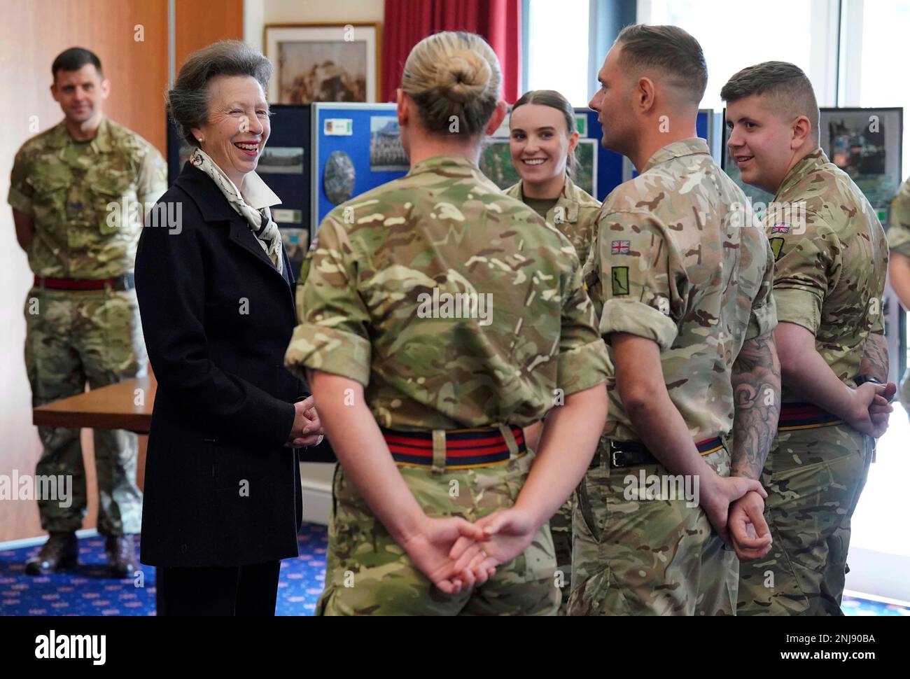 Britain's Princess Anne, in her role as Colonel-in-Chief of both the ...
