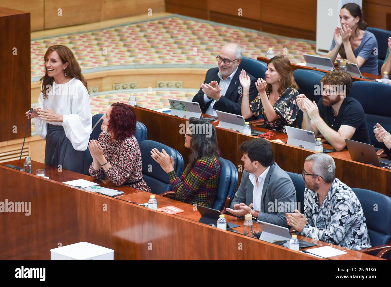 The spokeswoman of Más Madrid in the Assembly, Mónica García, speaks ...