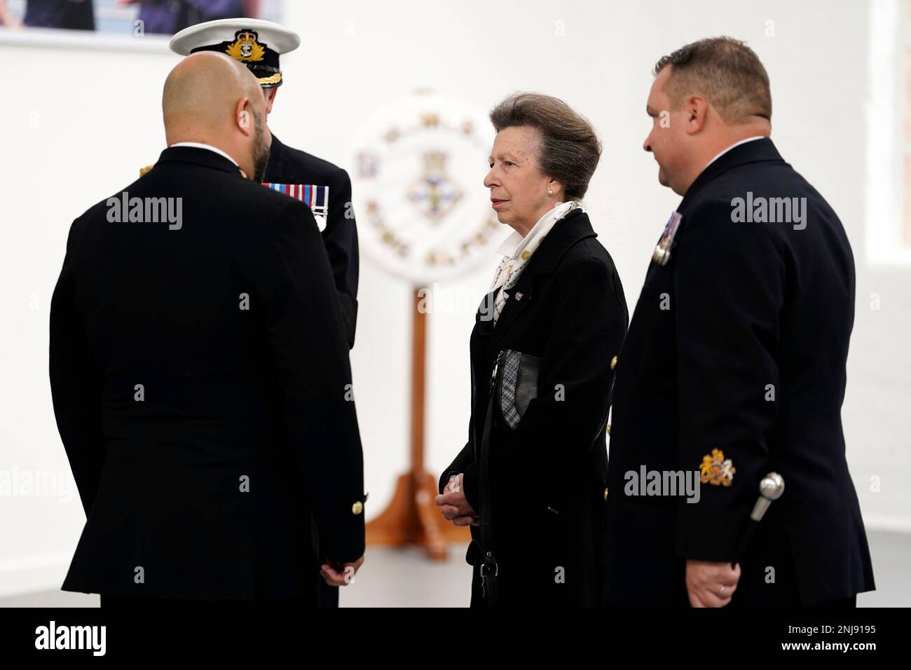 Britain's Princess Anne, as Commodore-in-Chief of HMNB Portsmouth ...