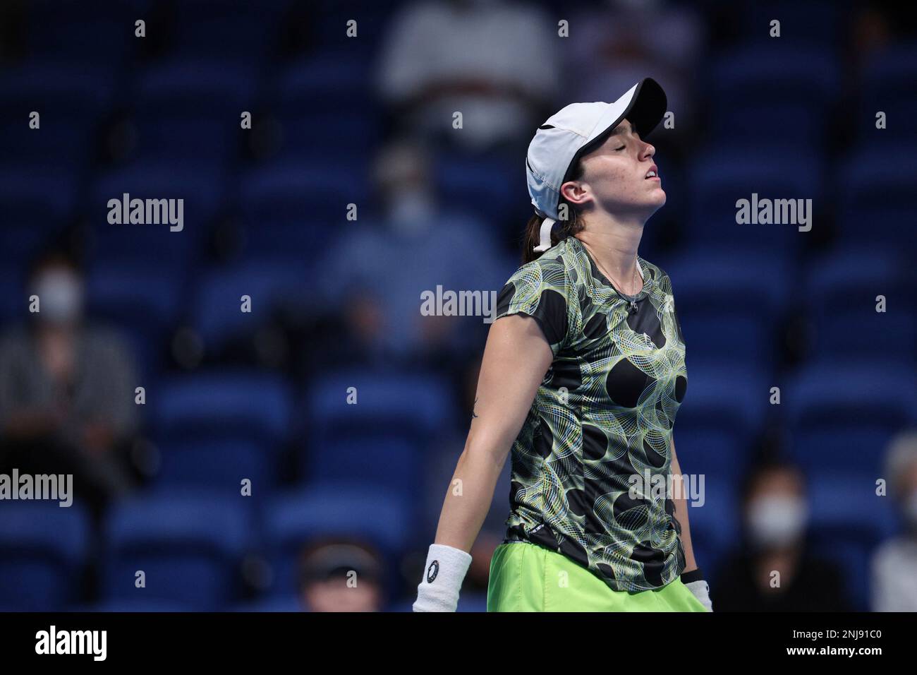 Fernanda CONTRERAS GOMEZ of Mexico reacts during the second round of ...