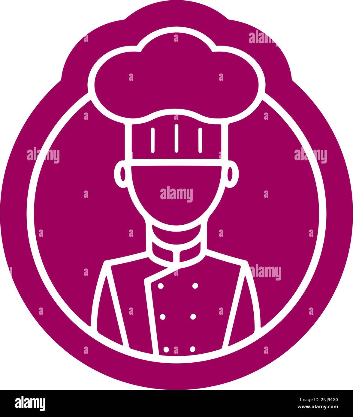 Chef in a cooking hat Logo symbol. Vector illustration Stock Vector ...