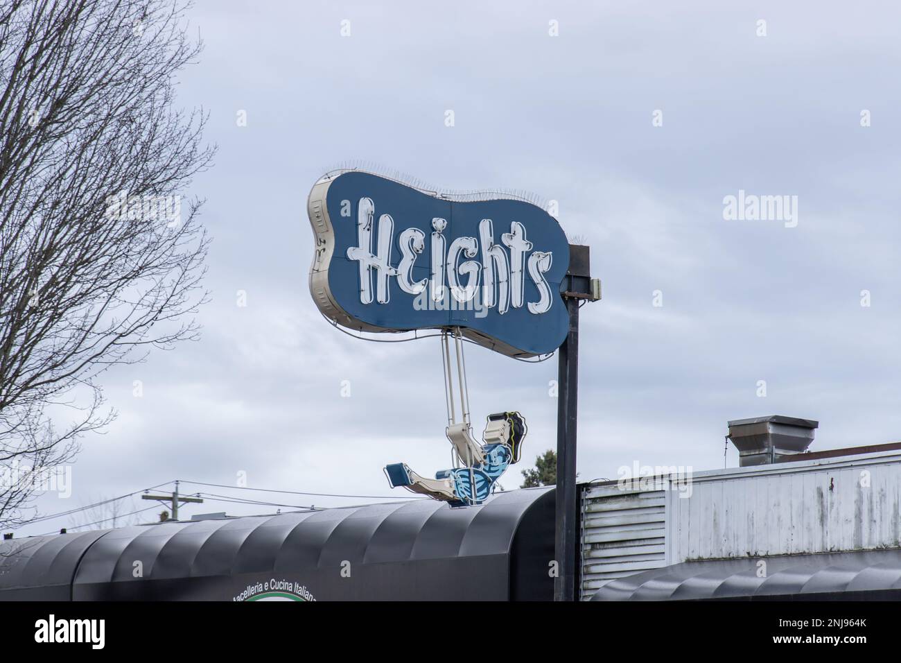 Helen's The Heights Swinging Girl, an iconic historic neon sign at ...