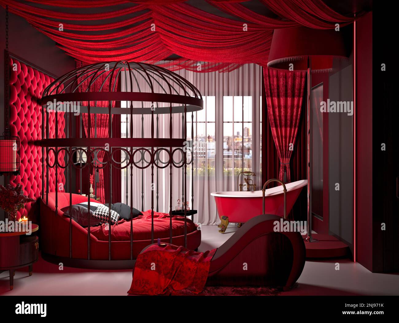 Romantic Red Bedrooms