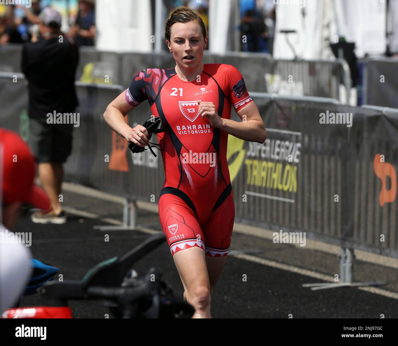 Georgia Taylor-Brown, of Great Britain, at the Super League Triathlon ...