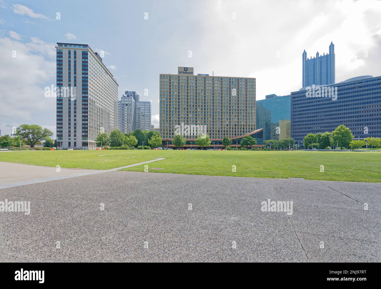 View from Point State Park: Gateway Towers Condominiums, Wyndham Grand ...