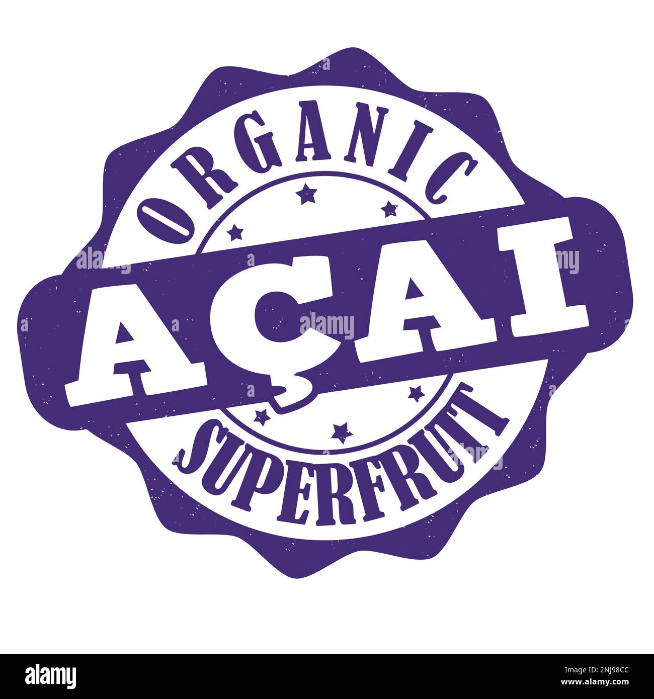 Acai label or stamp on white background, vector illustration Stock ...