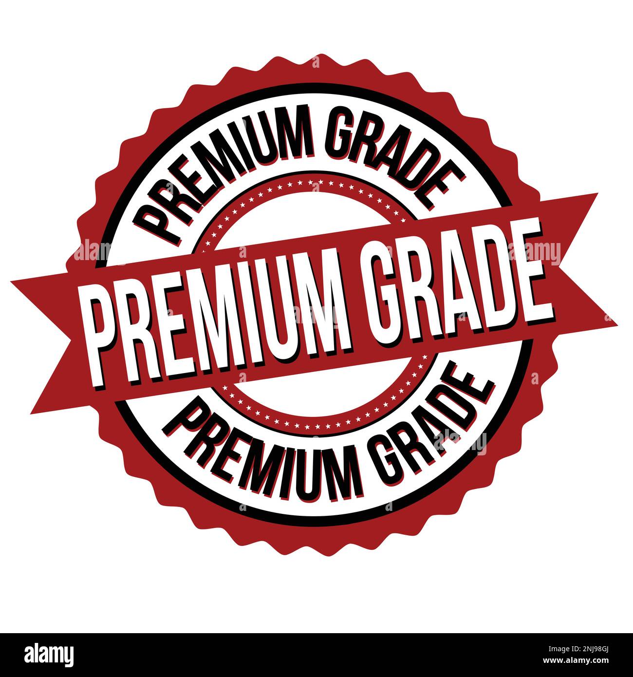 Premium grade label or sticker on white background, vector illustration ...