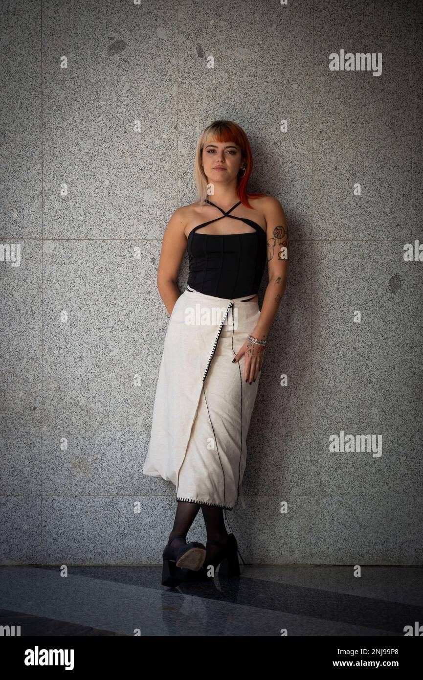 Singer Alba Reche poses during an interview with Europa Press at ...