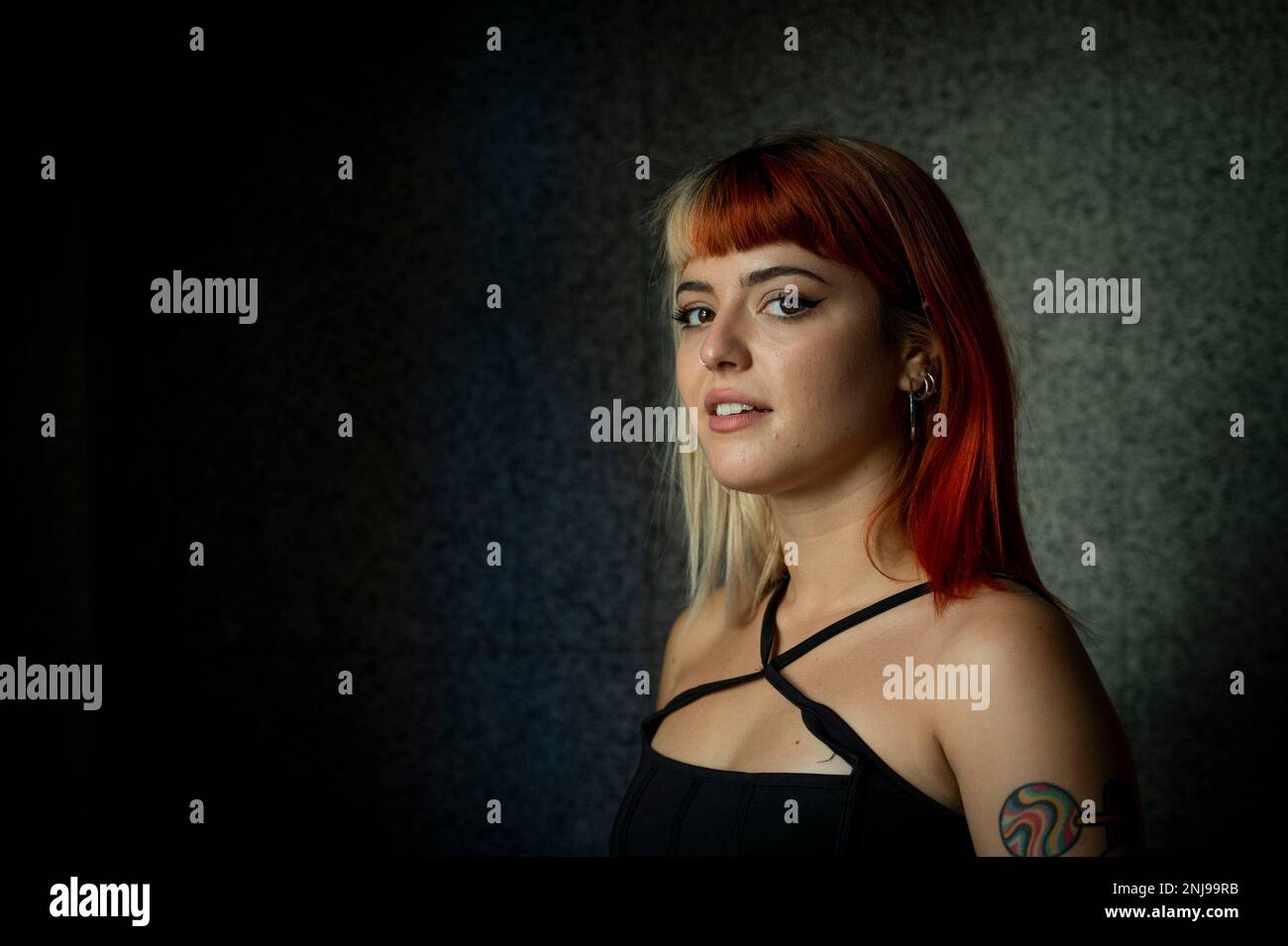 Singer Alba Reche poses during an interview with Europa Press at ...