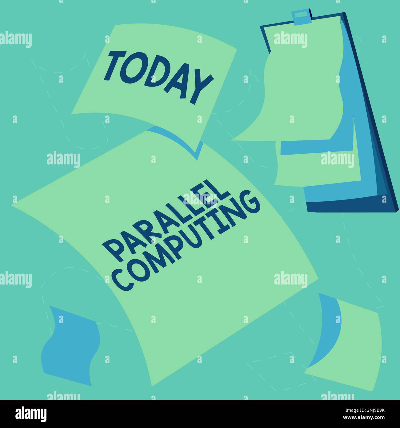 Hand Writing Sign Parallel Computing Word Written On Simultaneous