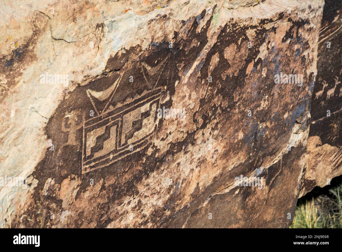 Ancient Petroglyphs at Petrified Forest National Park Stock Photo - Alamy