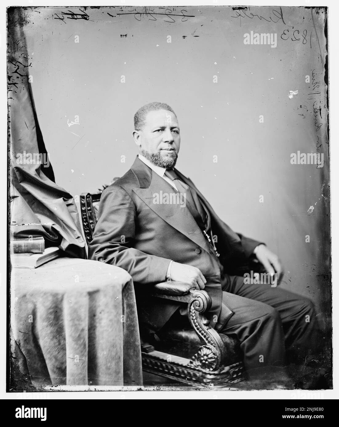 Portrait of Hiram R. Revels, the first African American U.S. Senator ...