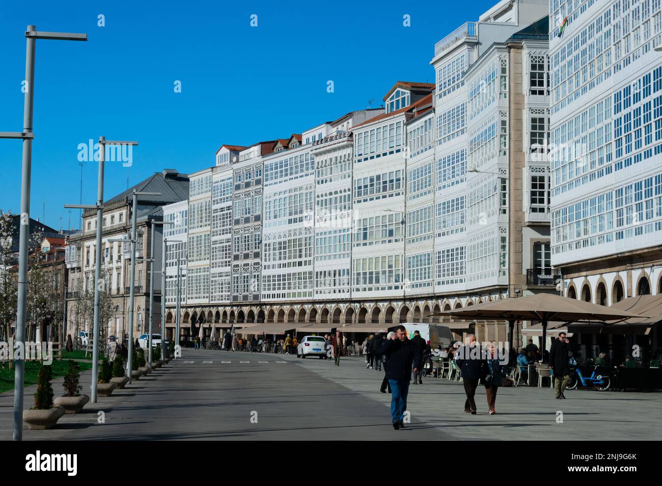 A Coruna, La Coruna. Galicia, Spain. February 2, 2023. View of the old ...