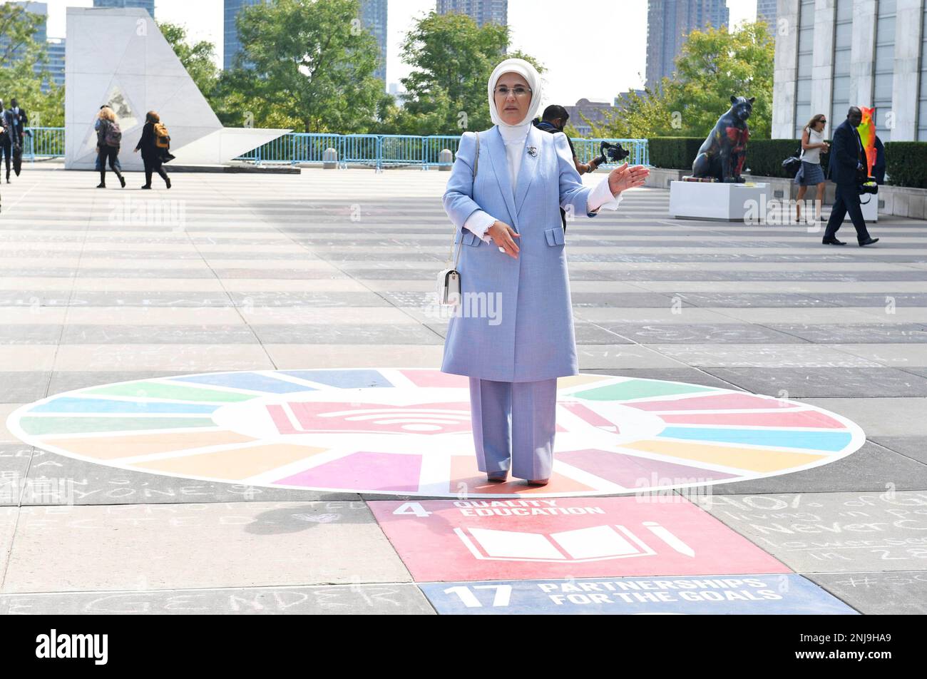 Photo by: GWR/STAR MAX/IPx 2022 9/19/22 First Lady of Turkey, Ms. Emine ...
