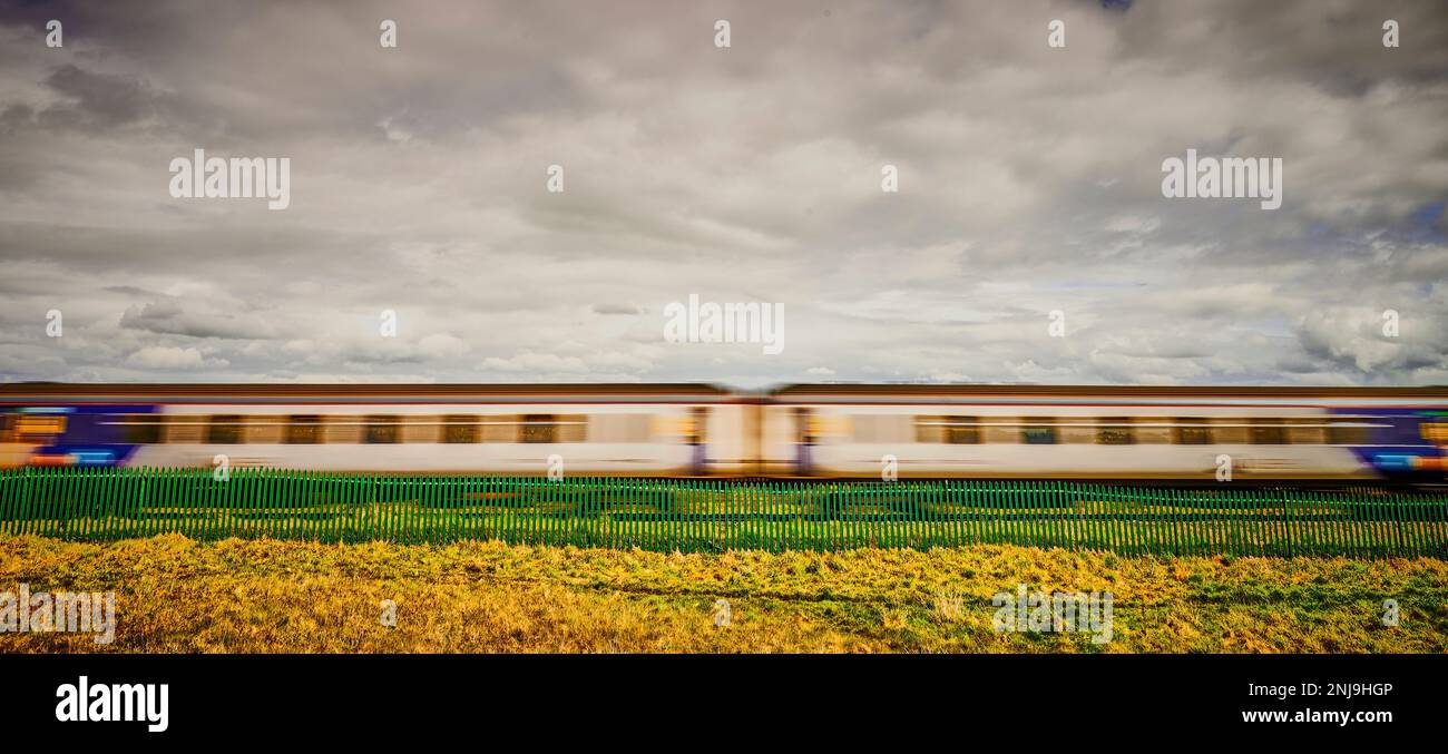 Speeding train countryside hi-res stock photography and images - Alamy