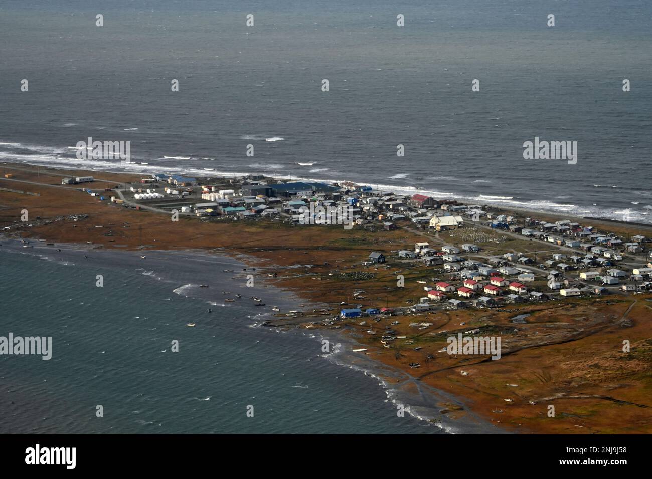 In this image provided by the U.S. Coast Guard, an aerial view taken ...