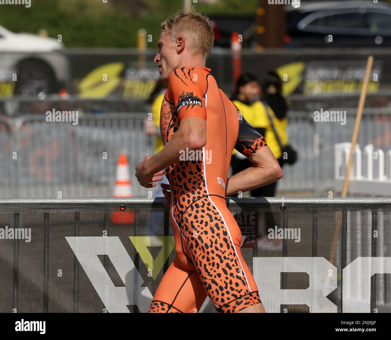 Max Stapley, of Great Britain, at the Super League Triathlon ...