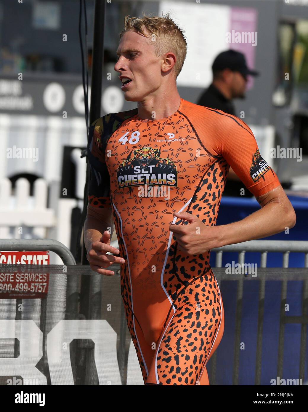 Max Stapley, of Great Britain, at the Super League Triathlon ...