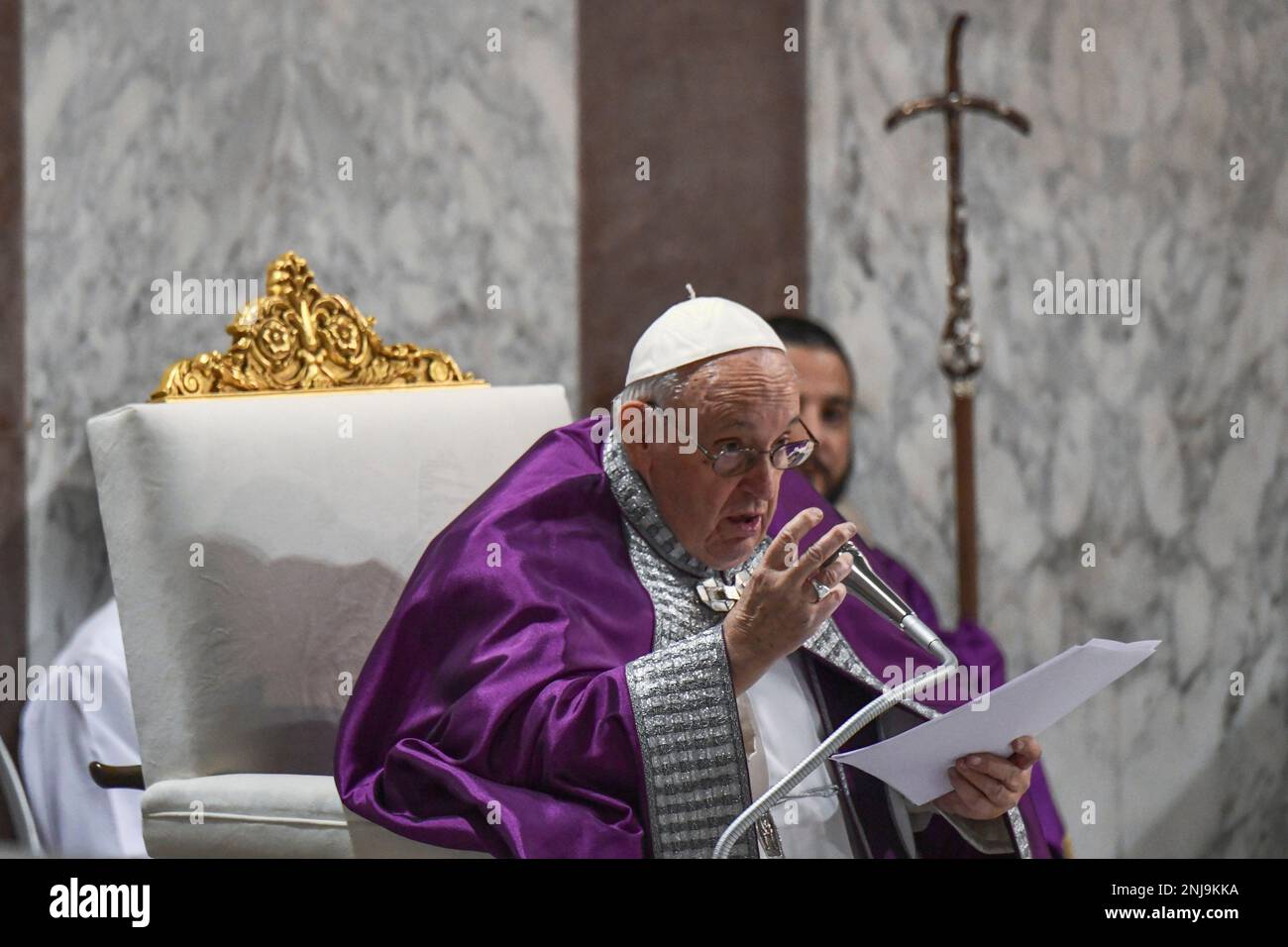 Rome, Italy. 22nd Feb, 2023. 22/02/2023 Ash Wednesday in the photo Pope ...