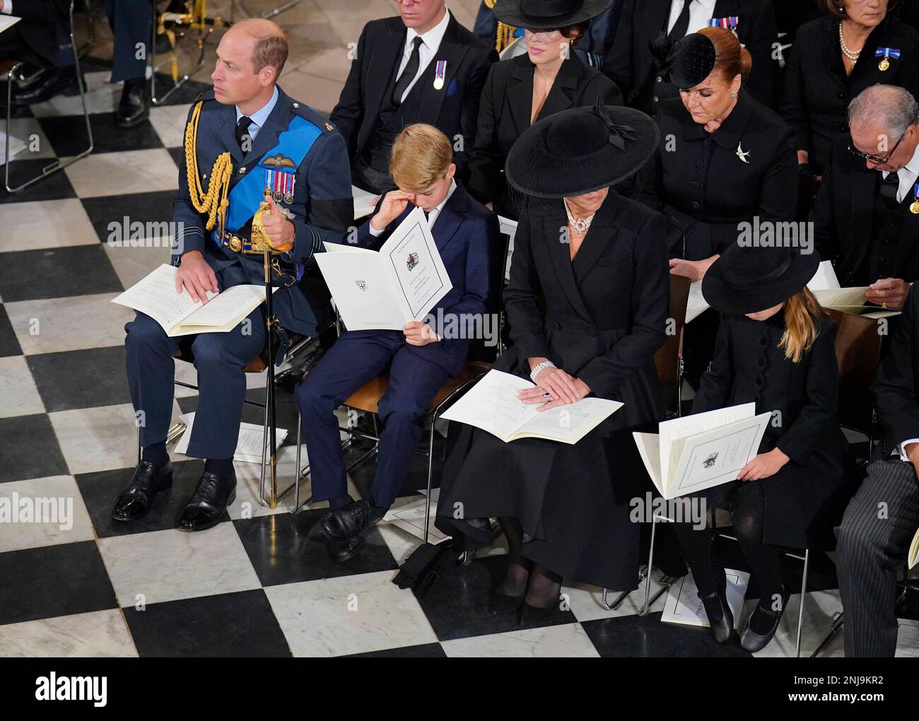Prince William, from left, Prince George, Catherine, the Princess of ...