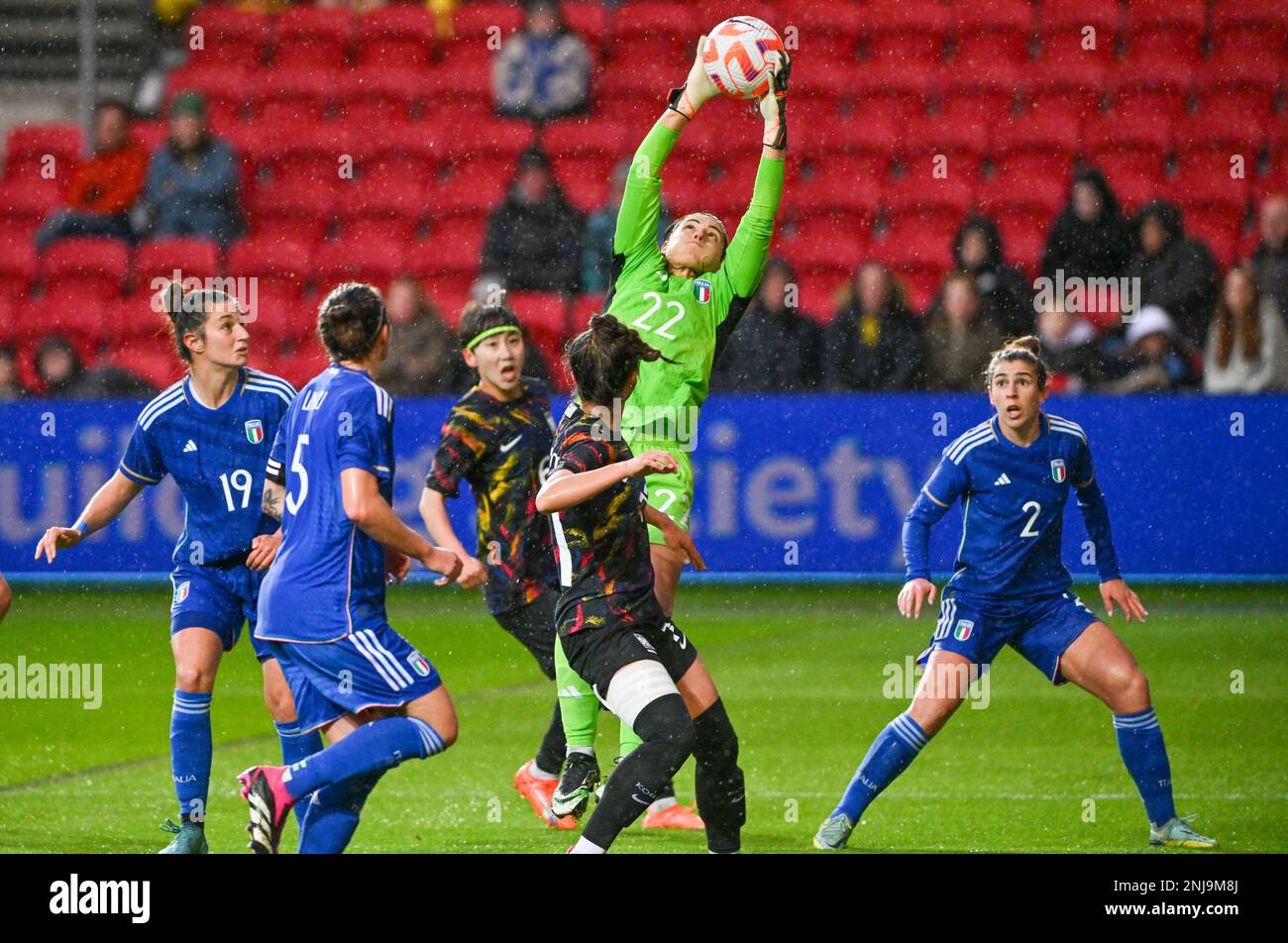 Bristol , ENGLAND . 22 February 2023, goalkeeper Rachele Baldi (22) of ...
