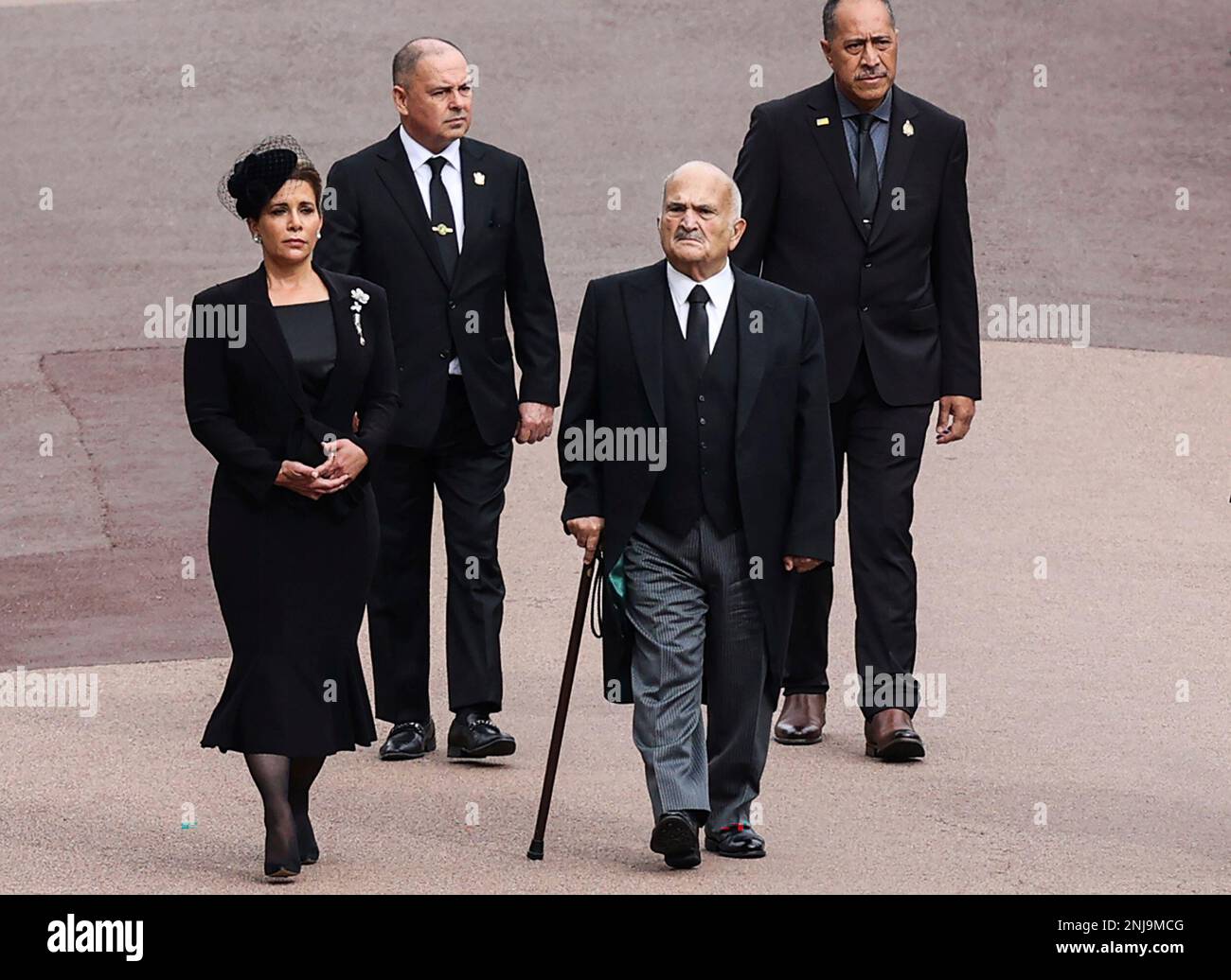 Princess Haya Bint al-Hussein of Jordan, left, arrives at St. George's ...