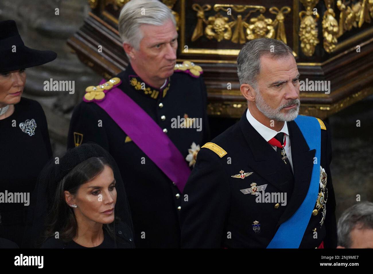 King Felipe VI and Queen Letizia of Spain attending the State Funeral ...