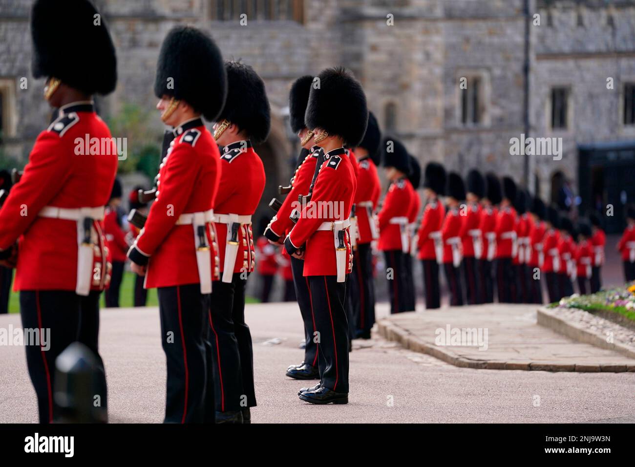 Soldiers from the Grenadier Guards at Chapel Hill for the Committal ...
