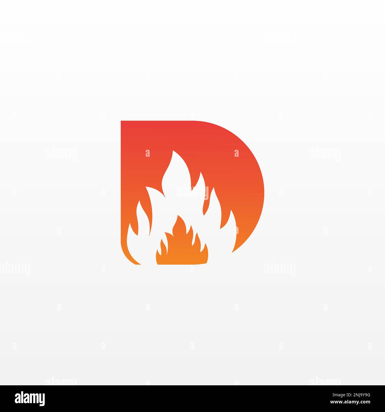 Flame Letter D Logo Design Vector Template. Beautiful Logotype Design ...