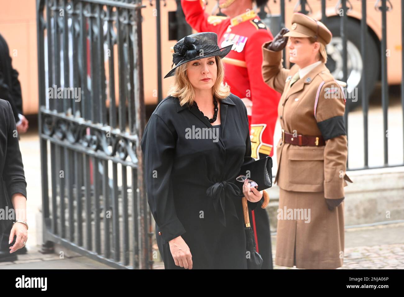 Lord President of the Council Penny Mordaunt arrives for the funeral service of Queen Elizabeth ...