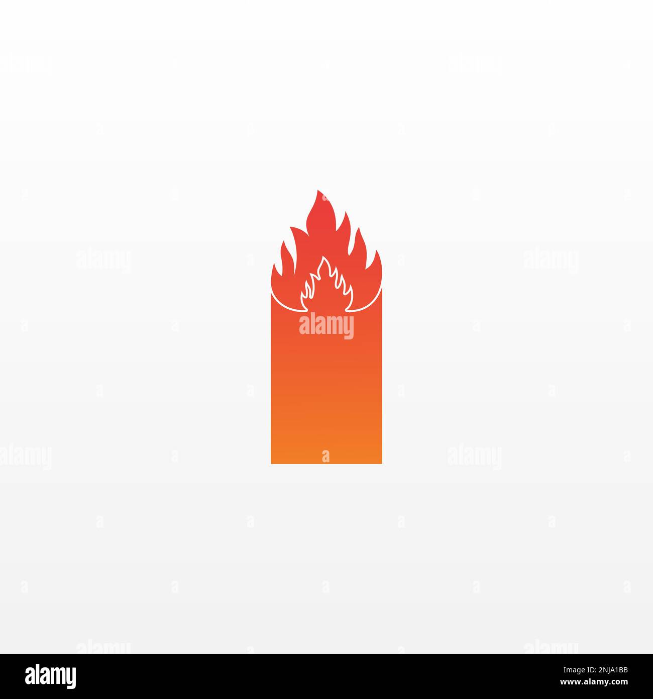 Flame Letter I Logo Design Vector Template. Beautiful Logotype Design ...