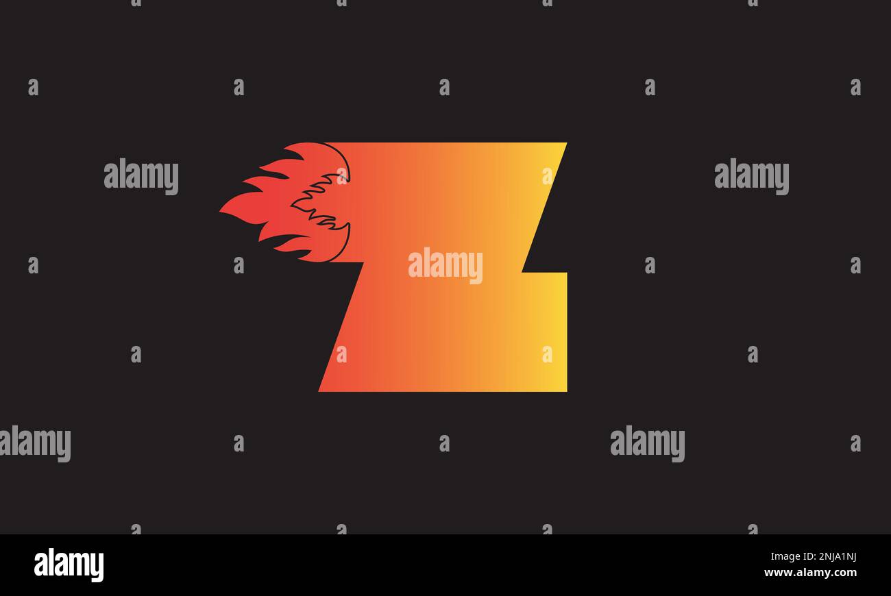 Flame Letter Z Logo Design Vector Template. Beautiful Logotype Design ...