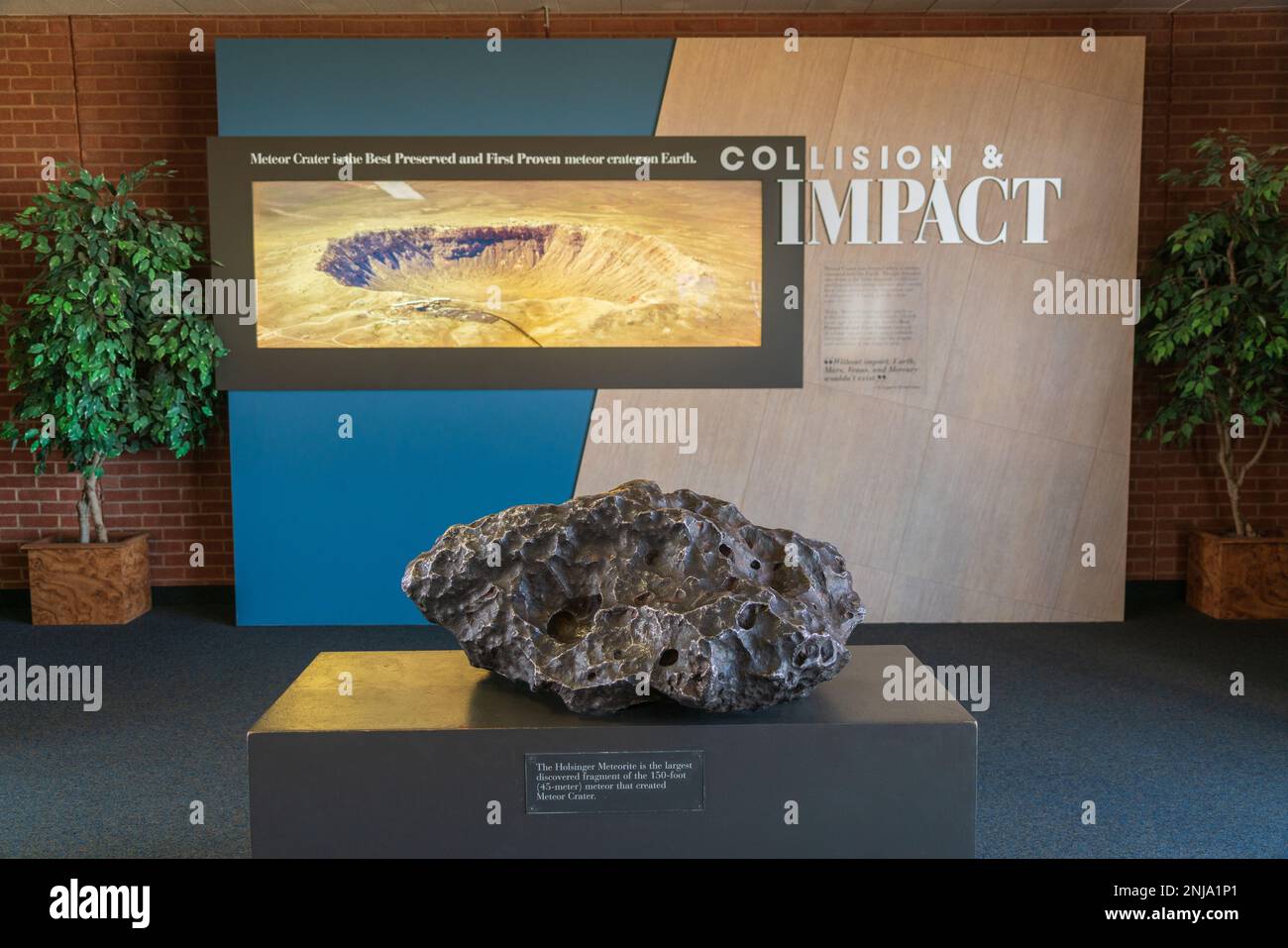 Meteor Exhibit at Meteor Crater Stock Photo - Alamy