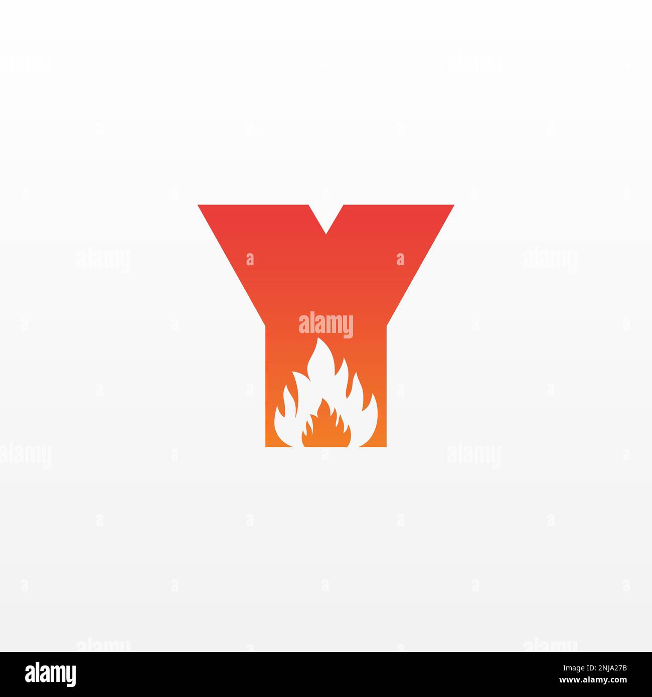 Flame Letter Y Logo Design Vector Template. Beautiful Logotype Design ...