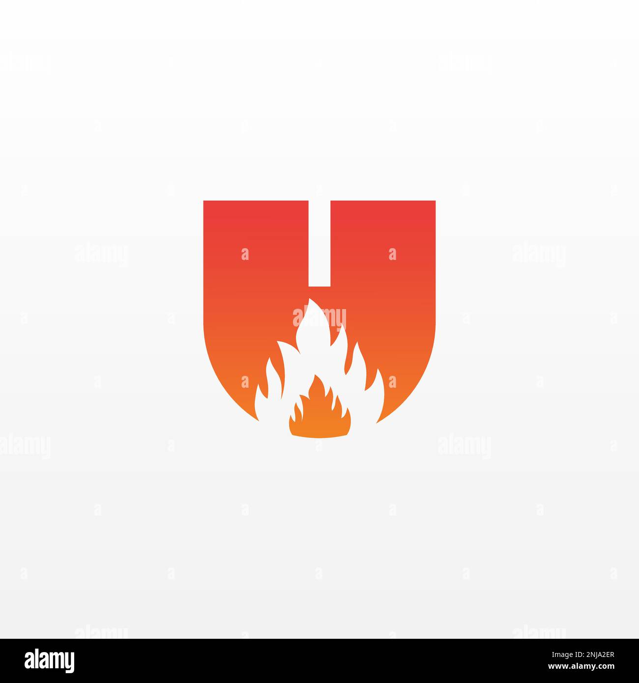 Flame Letter U Logo Design Vector Template. Beautiful Logotype Design ...