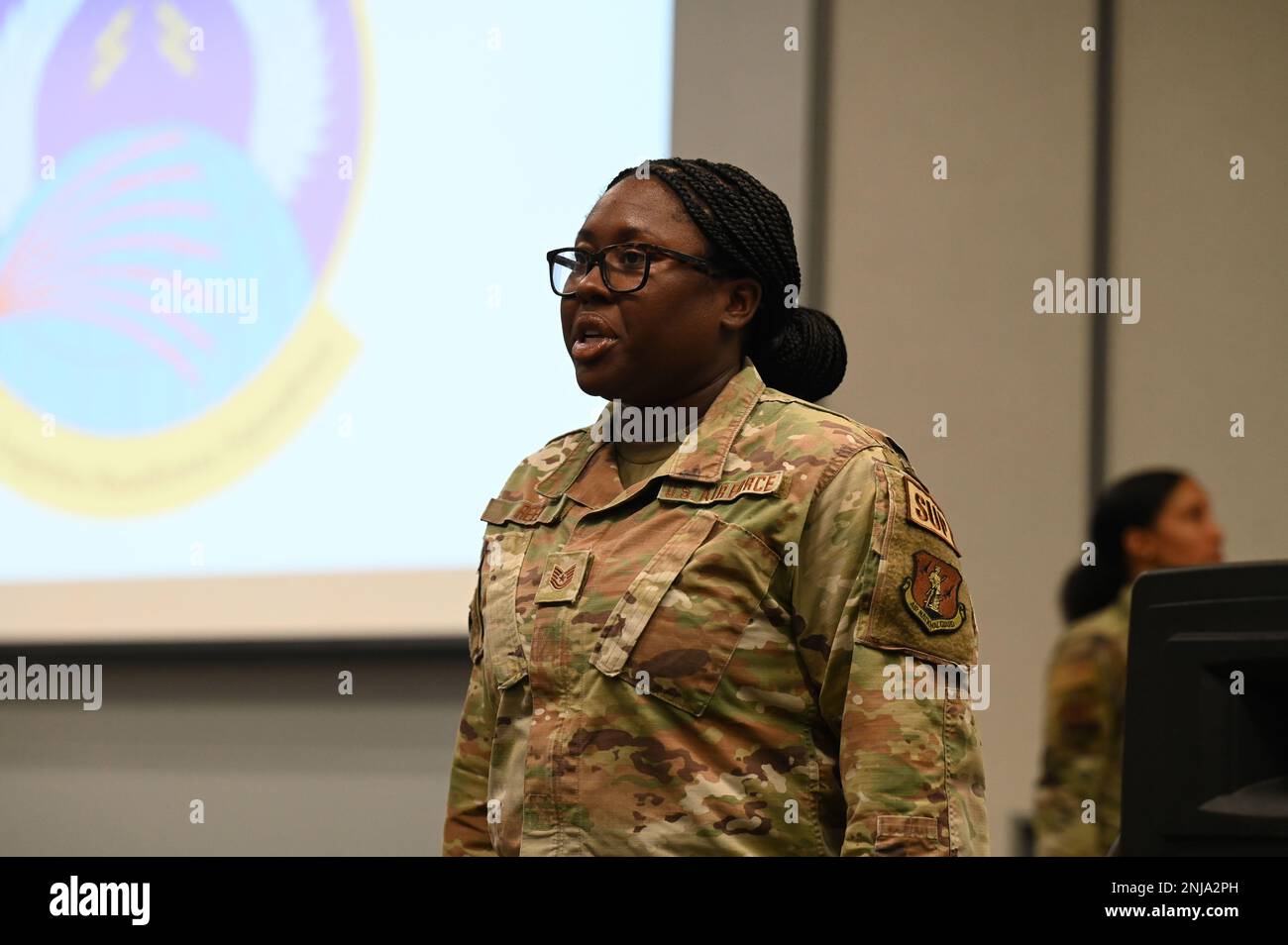 U.S. Air Force Tech. Sgt. Talia Reed, a supply specialist with the ...