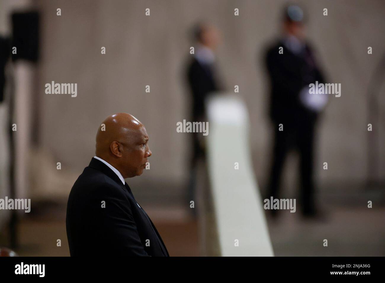 Letsie III, King of Lesotho, pays his respects to Britain's Queen ...