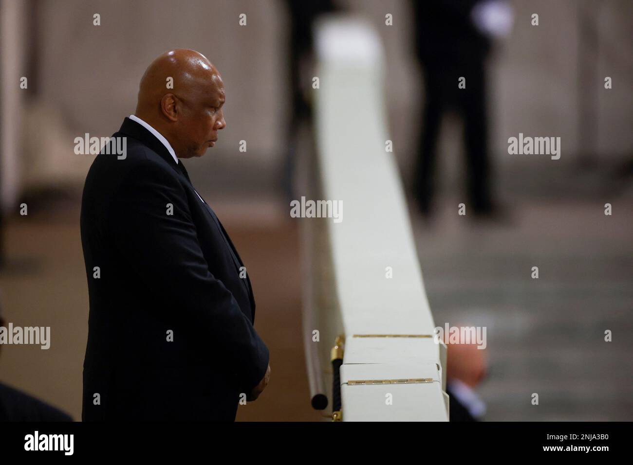 Letsie III, King of Lesotho, pays his respects to Britain's Queen ...
