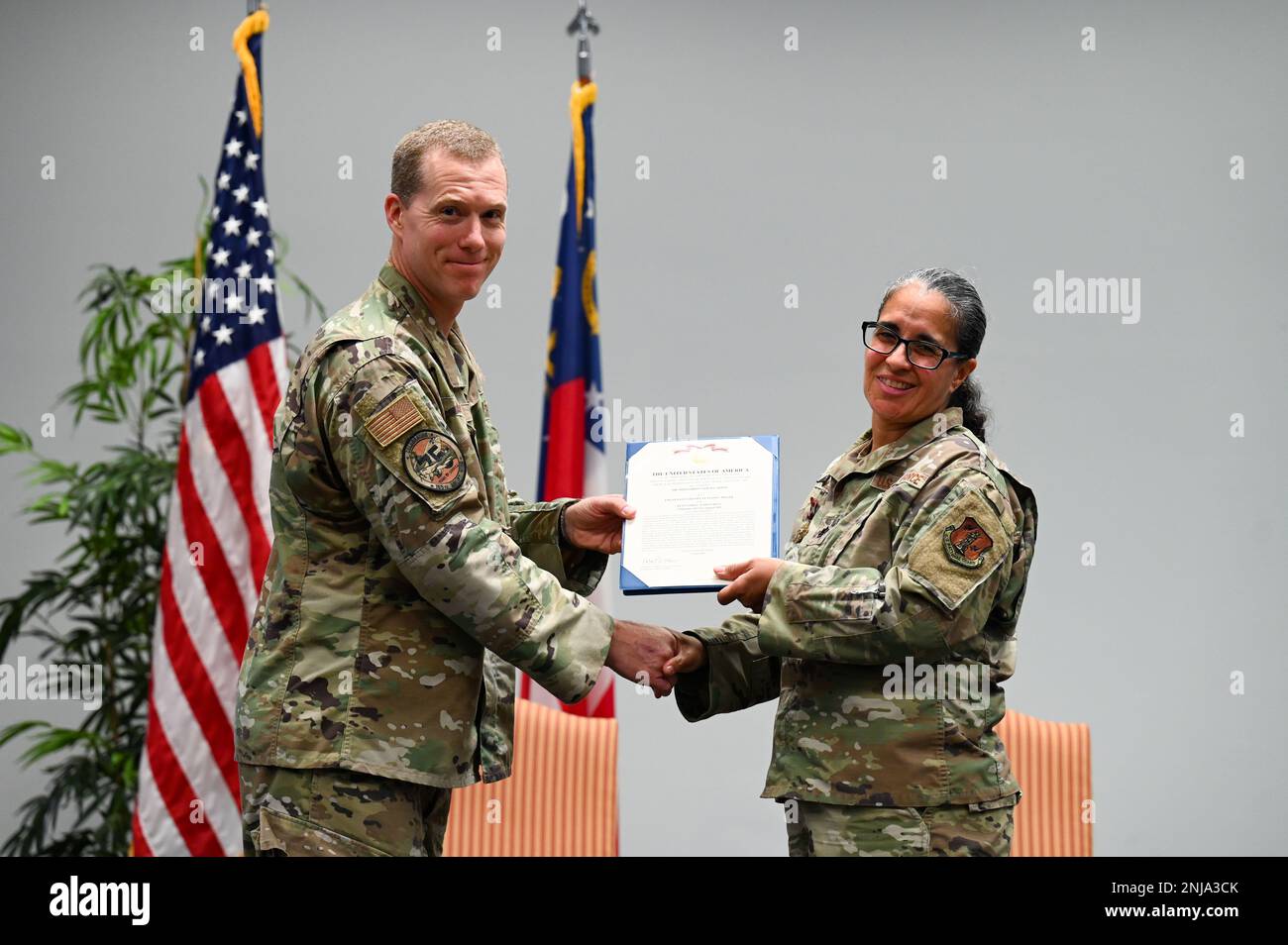 U.S. Air Force Lt. Col. Puanani Miller, outgoing commander of the 165th ...