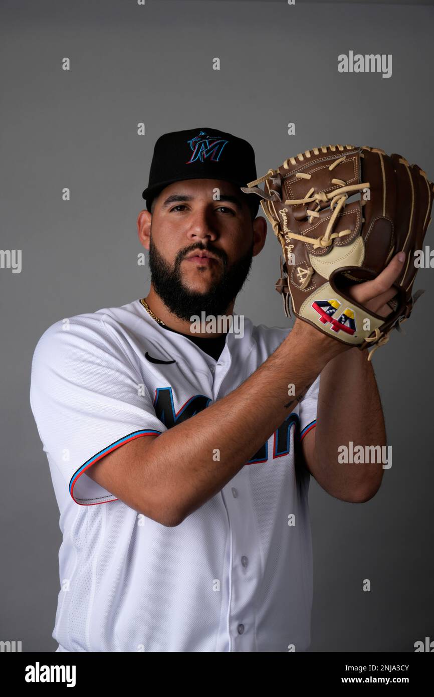 This is a 2023 photo of Enmanuel De Jesus of the Miami Marlins baseball ...