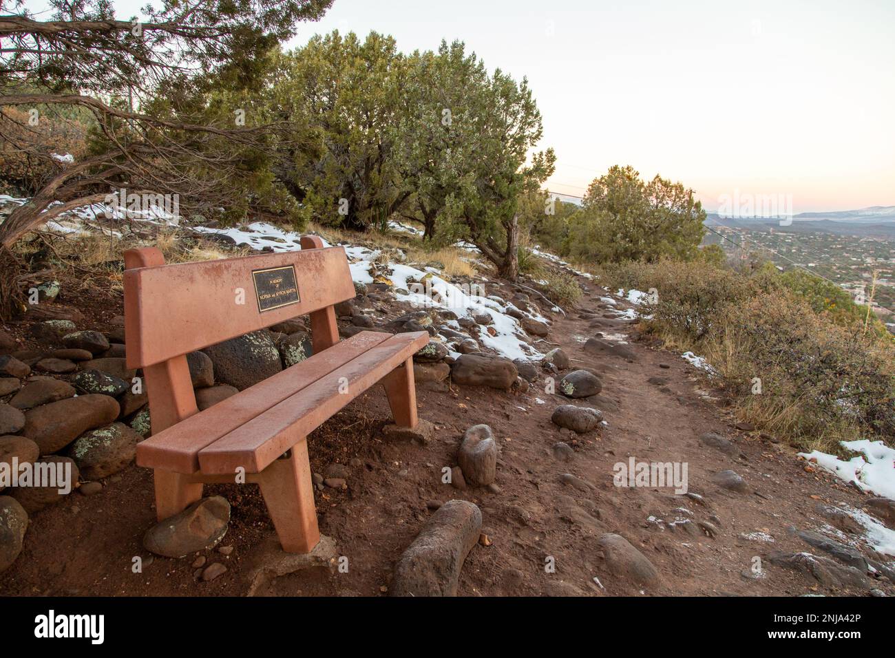Sedona in Snow Stock Photo - Alamy