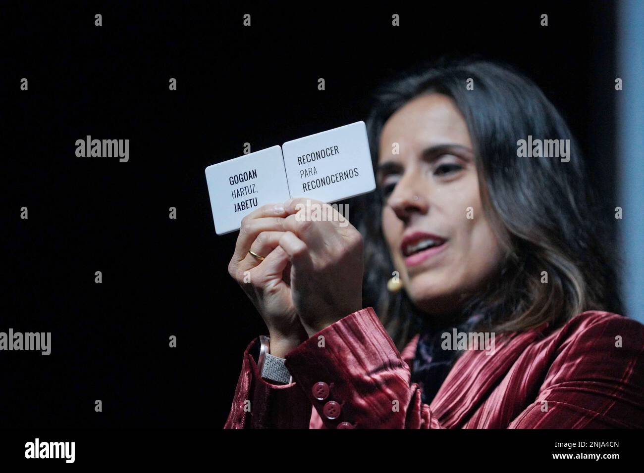 The vice-president of the Fernando Buesa Foundation, Sara Buesa, during ...