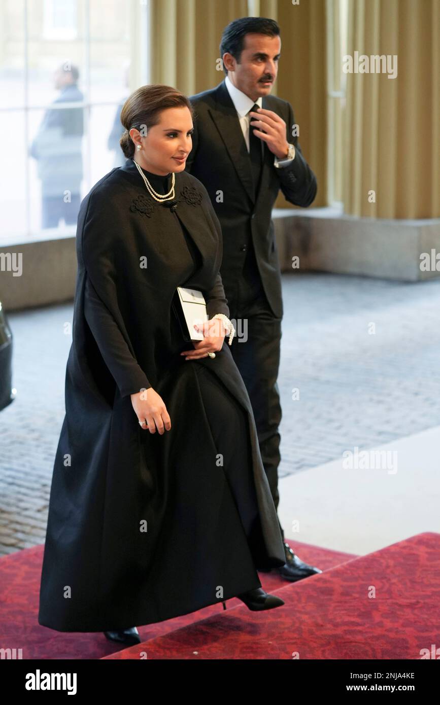Emir of Qatar, Tamim bin Hamad Al Thani arrives for a reception hosted ...