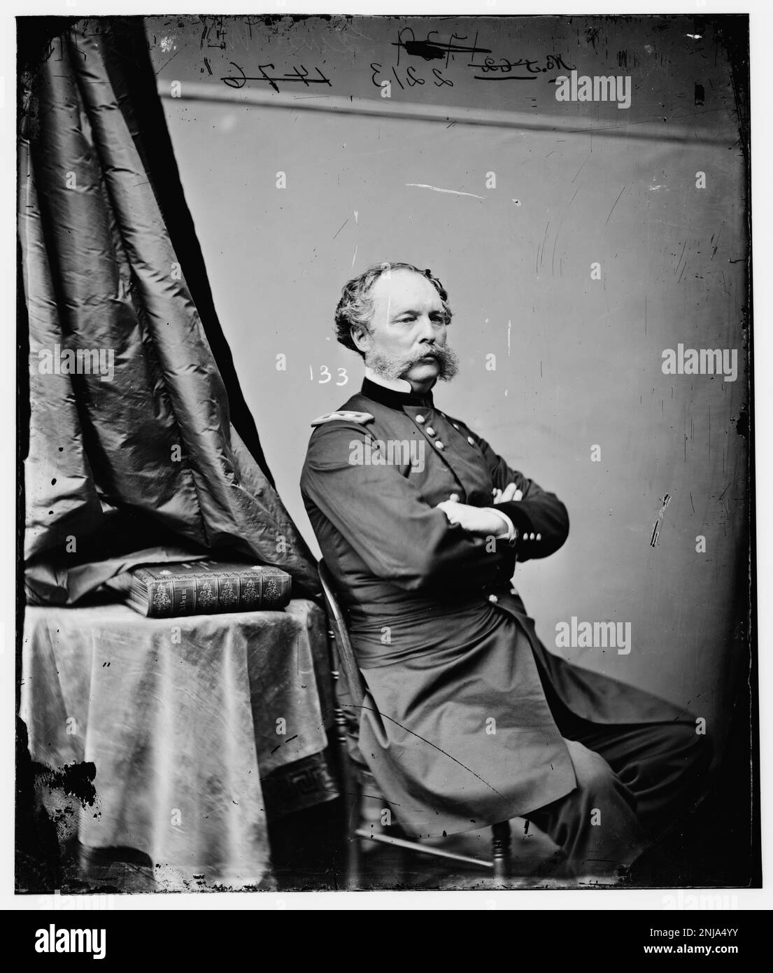 Portrait of General Randolph B. Marcy, a U.S. military leader who ...