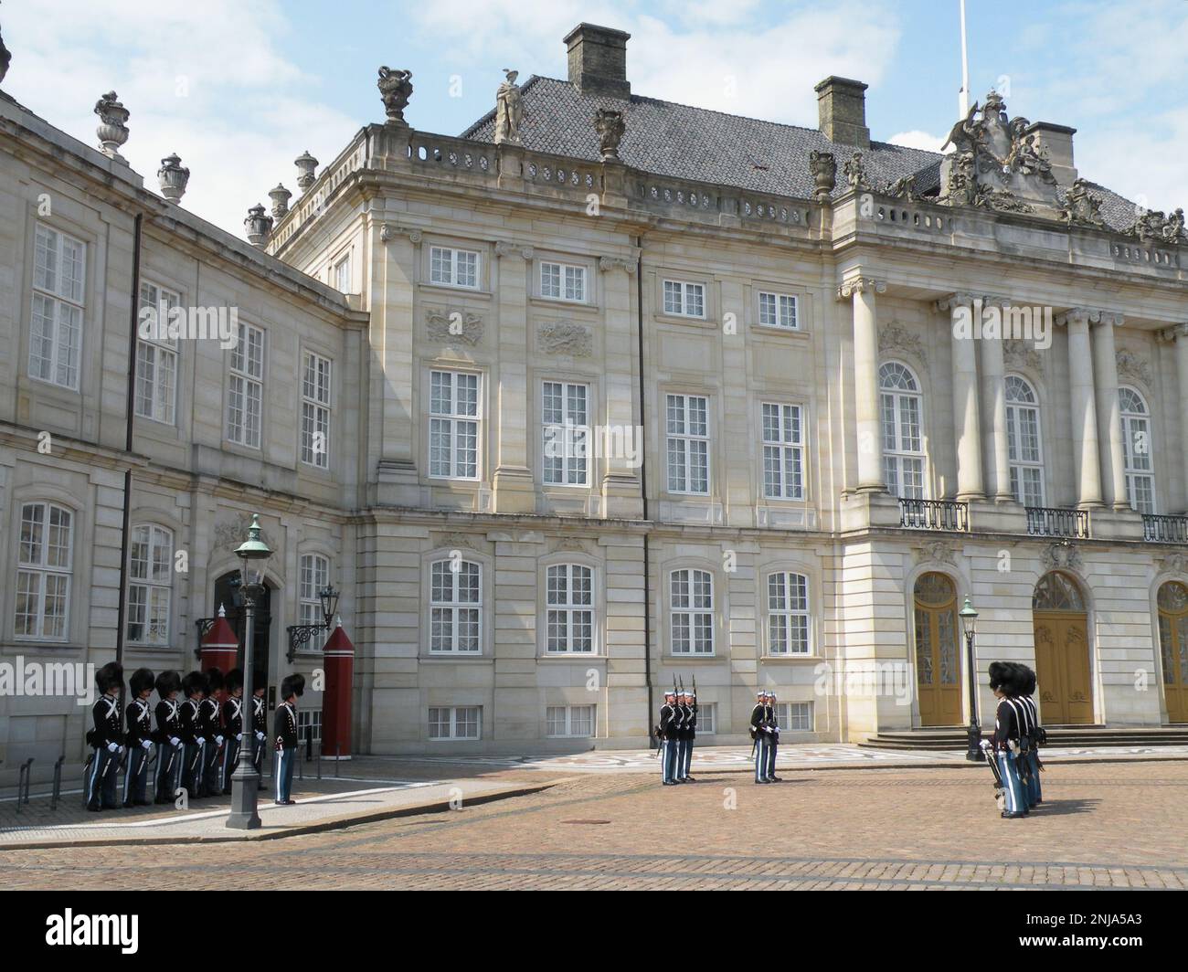 Changing of the Guard, Amalienborg, Copenhagen, Denmark, Europe Stock ...