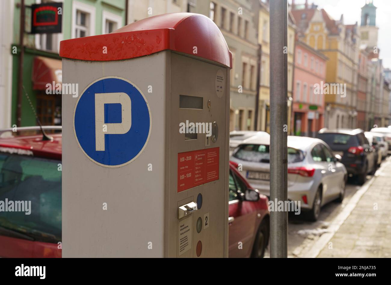 Parking terminal in the city center in places of parking lots Stock ...