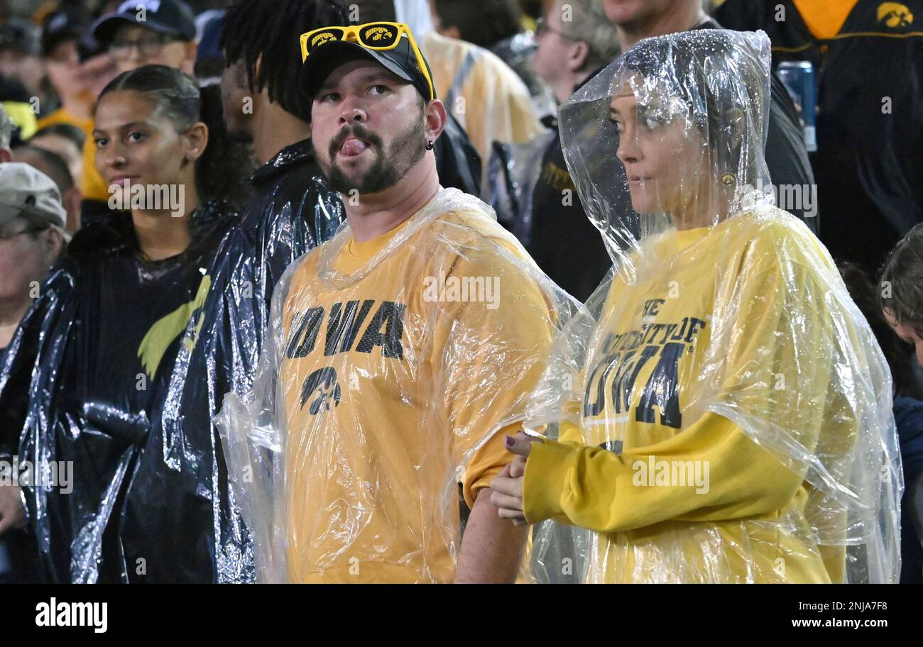 IOWA CITY, IA - SEPTEMBER 17: Iowa fans watch their team play in a ...
