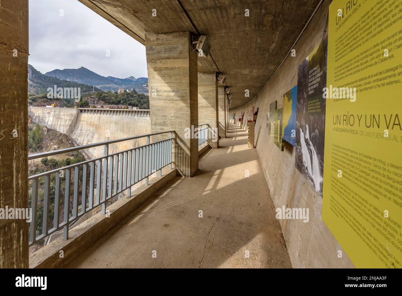 Dam of the Baells reservoir seen from the upper gallery (Berguedà ...